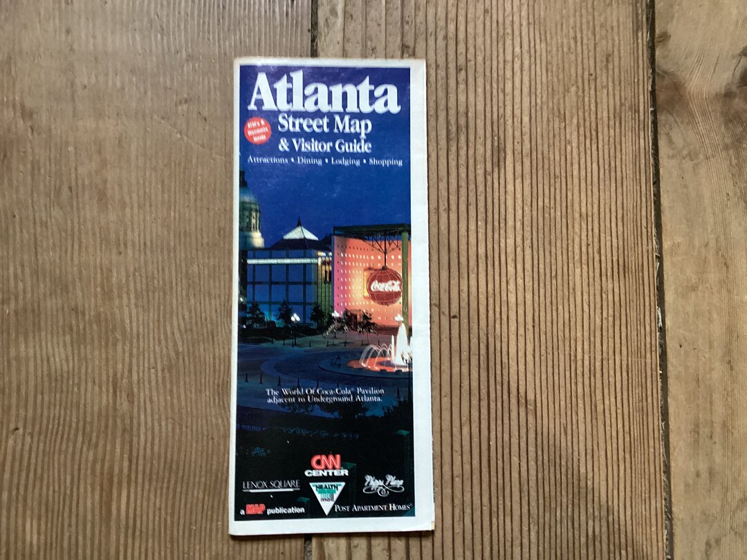 Map City Atlanta Visitor Guide - Etsy