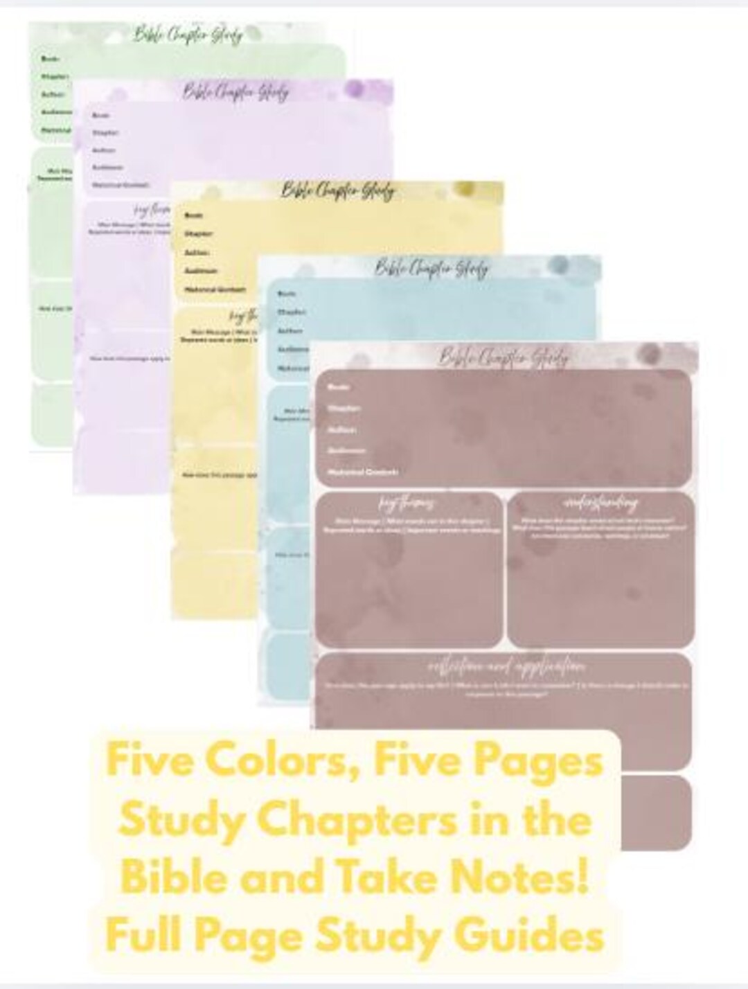 Bible Chapter Study Worksheet | Scripture Journal Page (PDF Download ...