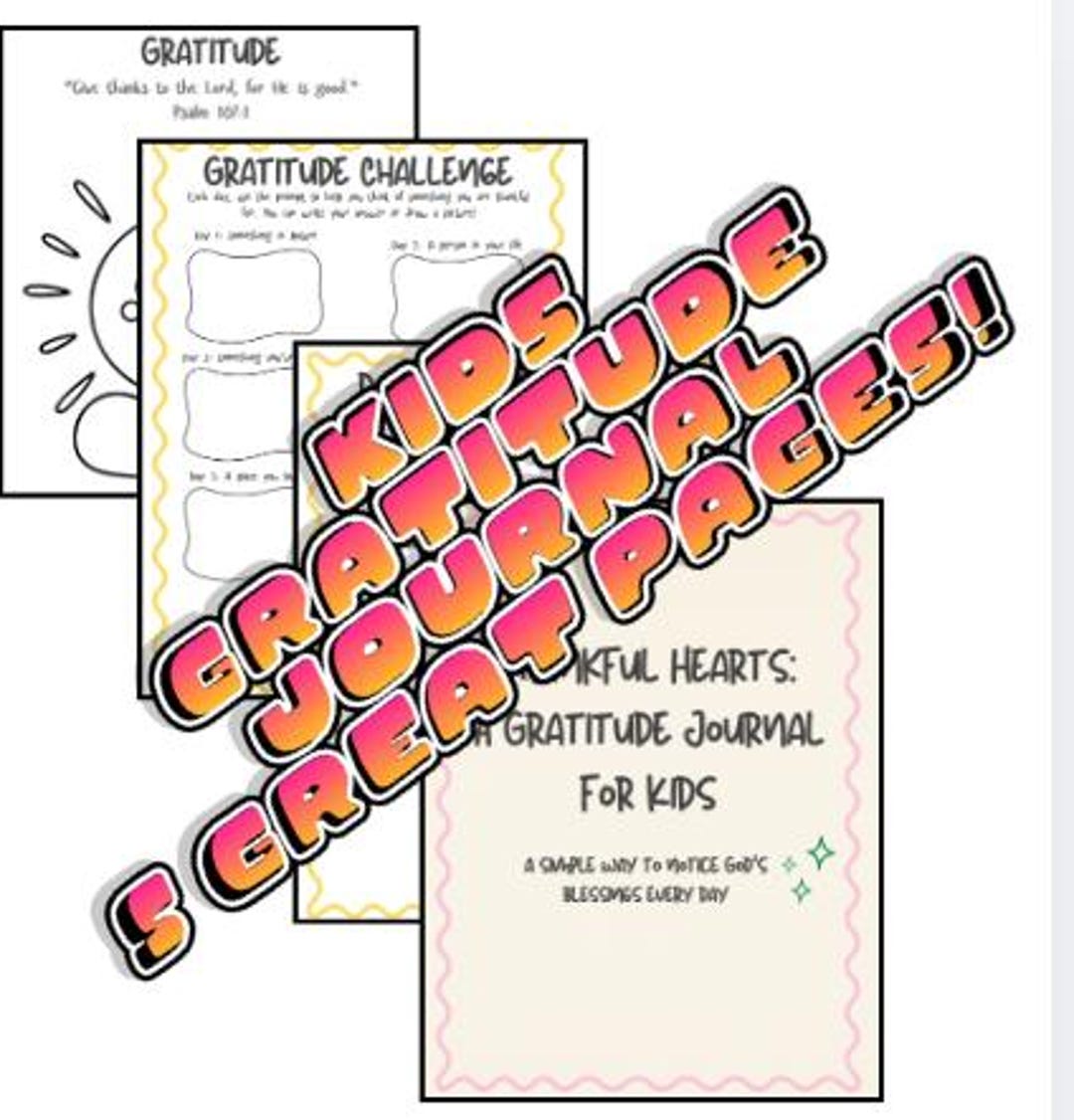 Kids Gratitude Journal Printable | Faith Based Daily Reflection (PDF ...
