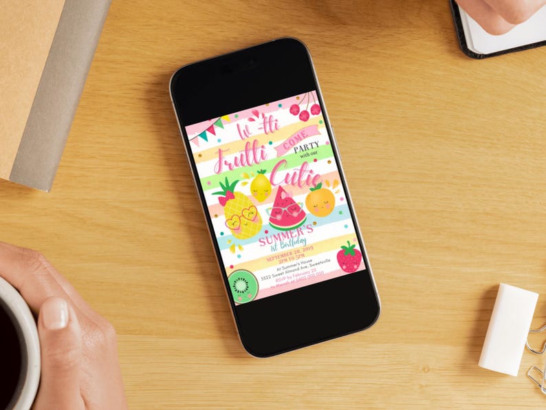 Twotti Frutti 2nd Birthday Invitation, Fruit Theme Birthday Party ...