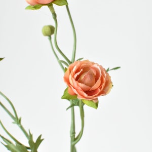 22" Faux Mini Peach Ranunculus Stem - Etsy