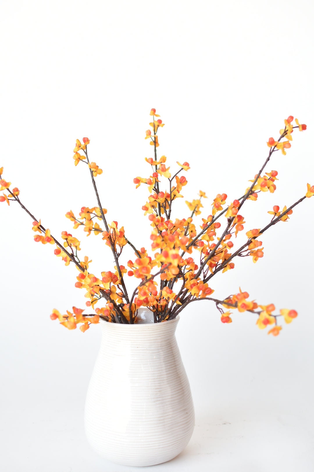 17 Faux Bittersweet Berry Stem Orange Berries Fall Decor foliage ...