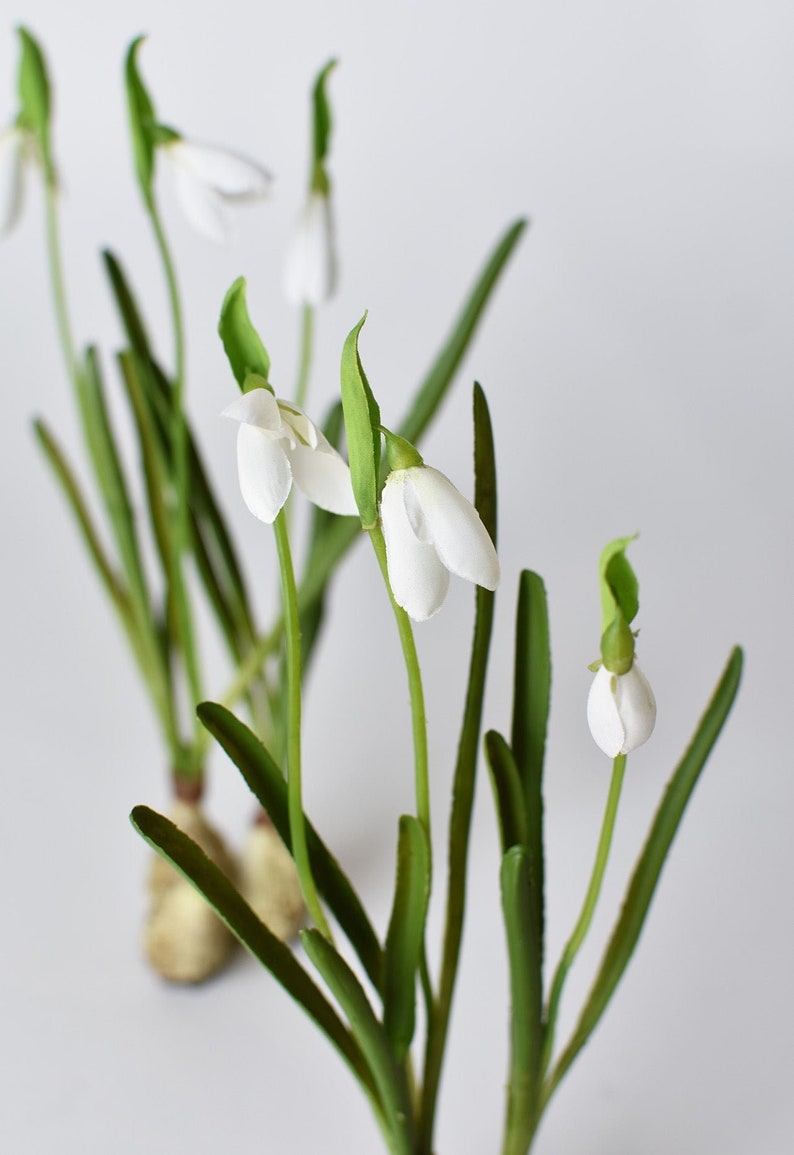 10" Faux Standing Snowdrop W/bulb - Etsy