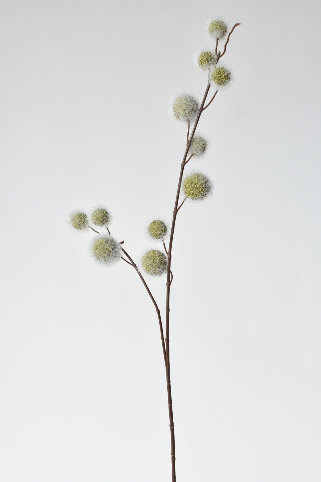 32 Faux Fuzzy Green/gray Ball Stem - Etsy