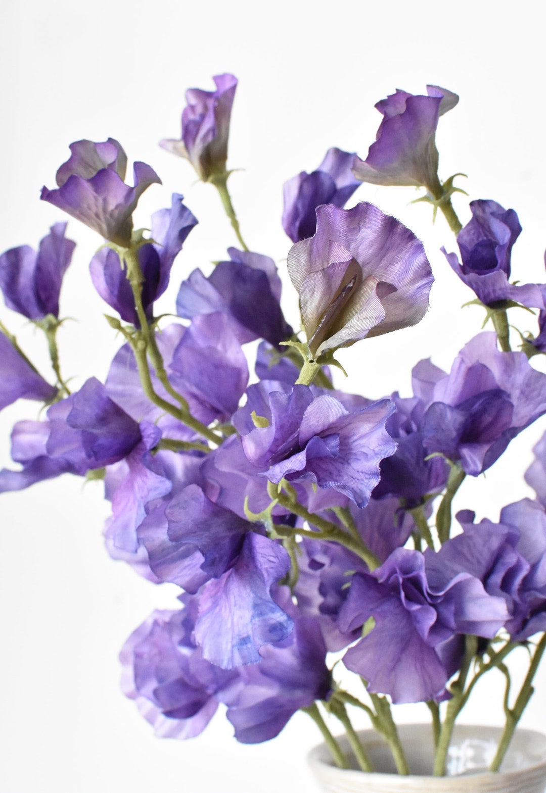 22" Faux Purple Sweet Pea Stem - Etsy