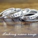 Personalized Sterling Silver Ring, Kids Name Jewelry, Custom Stacking ...