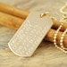 Personalized 14k Gold Filled Dog Tag Necklace, Hand Stamped Dog Tag ...