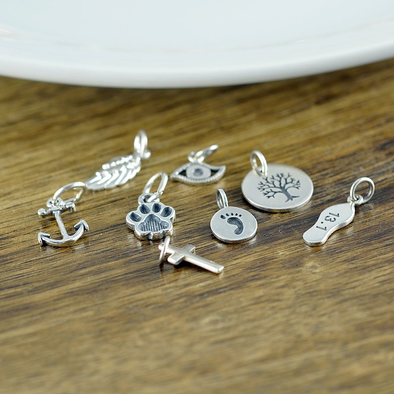 Silver Charm, Add on Charm, Ala Carte -charms, Add On, Necklace Charms ...