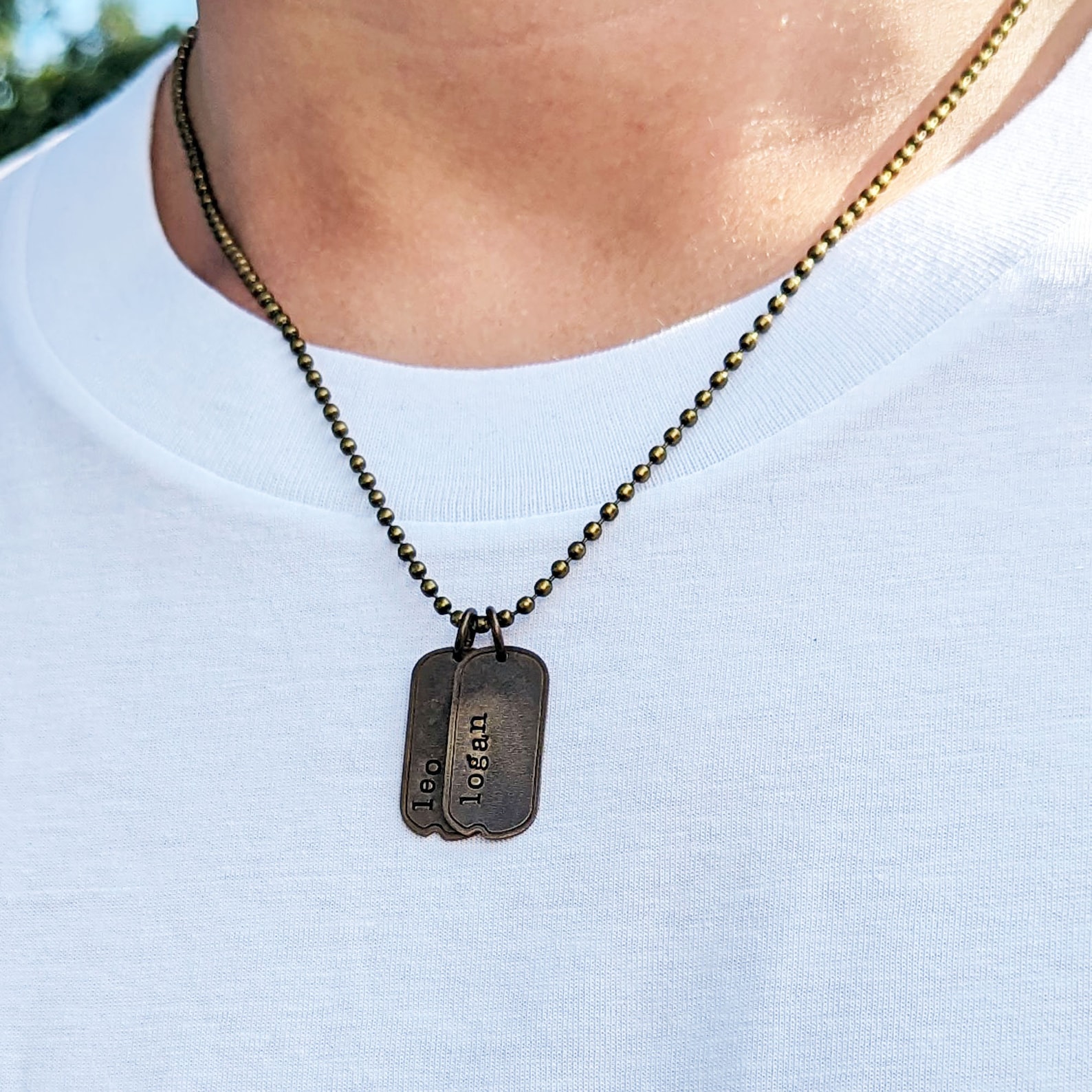 Personalized Gifts for Men, Tag Necklace Men, Dog Tag Necklace, Mens ...