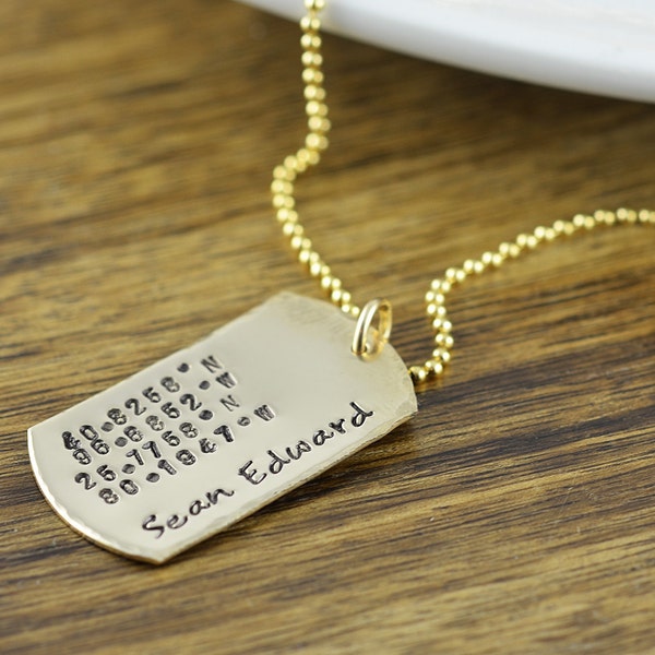 Gold Dog Tag - Etsy