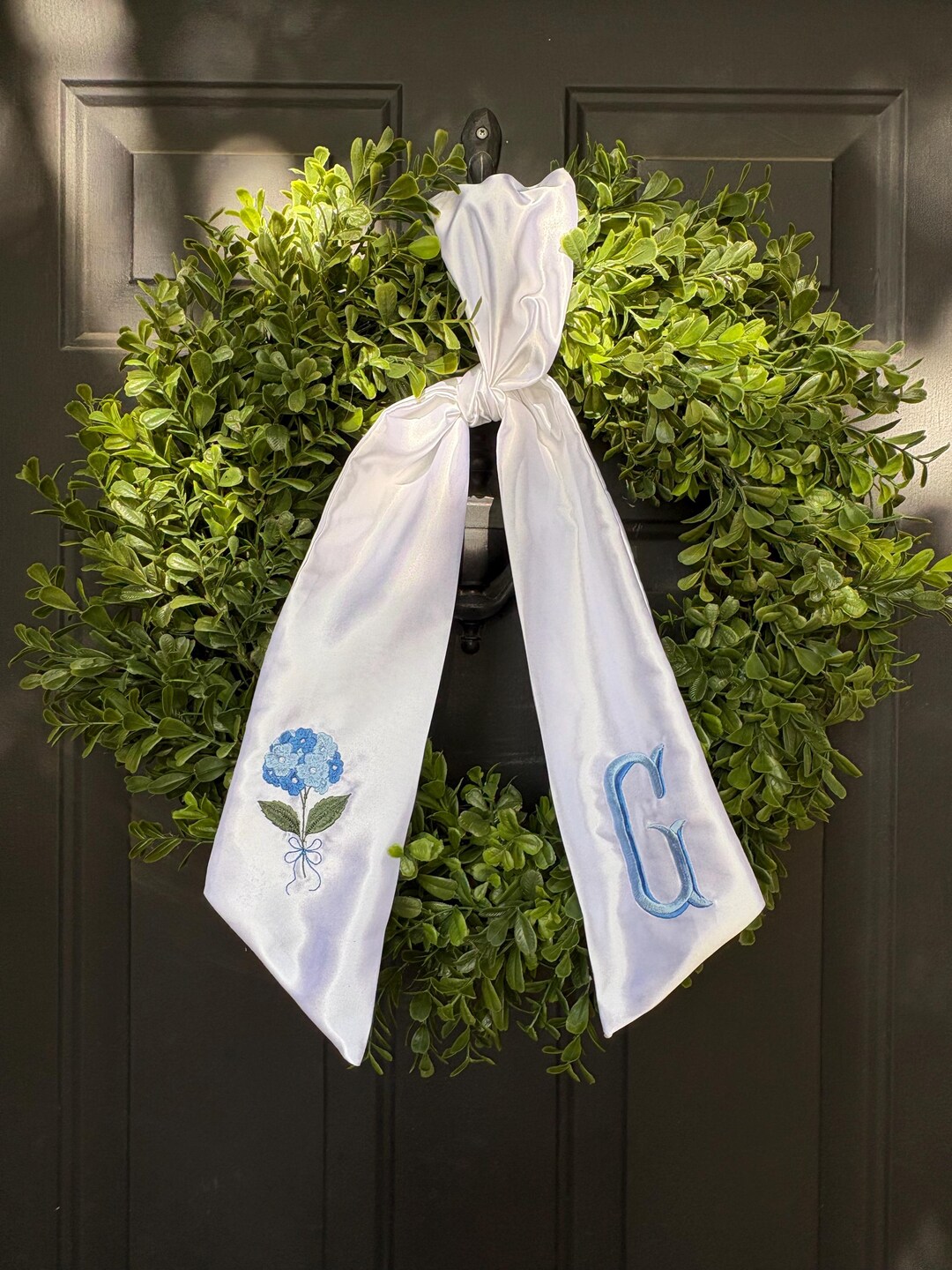 Fully Customizable Hydrangea Wreath Sash Made to Order - Etsy