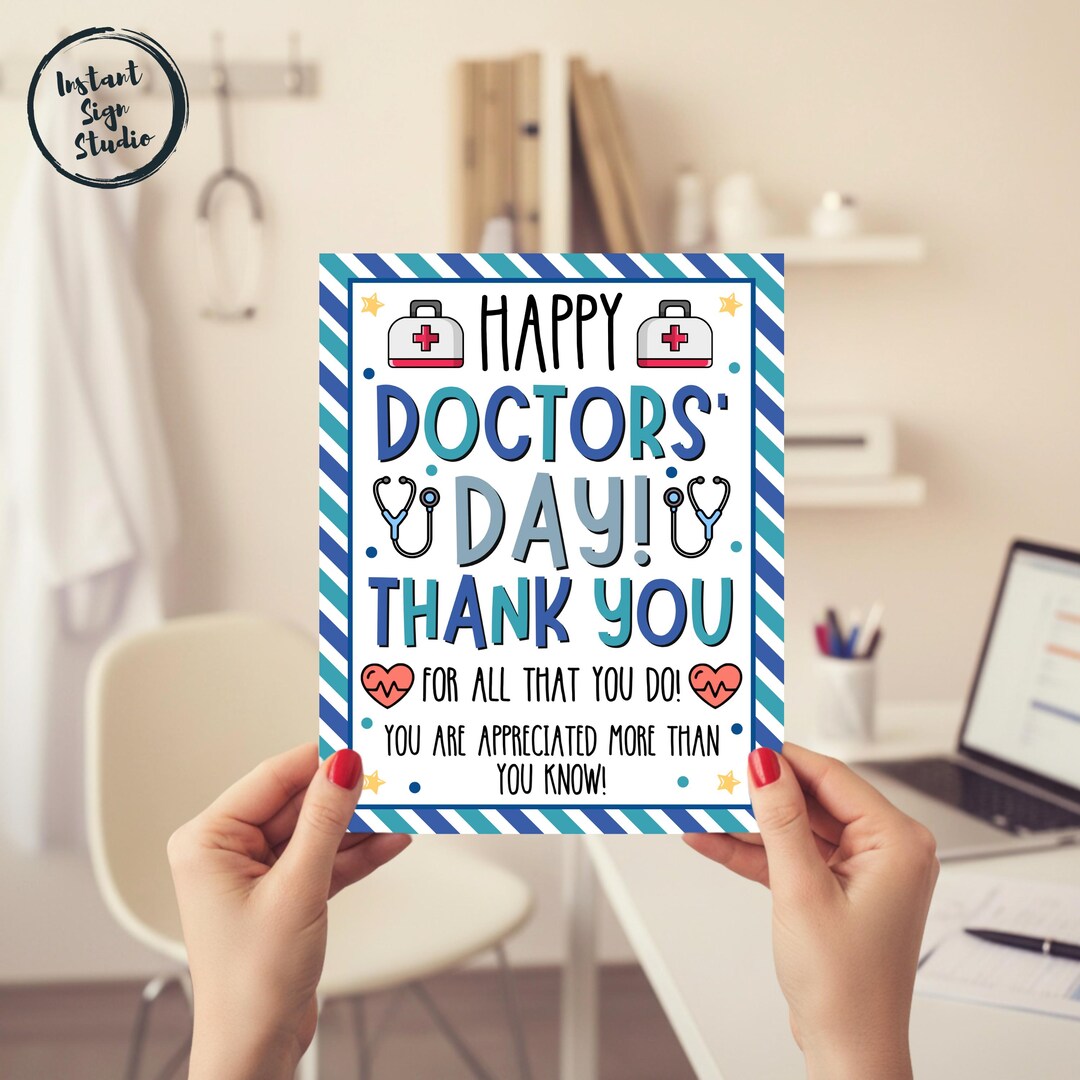 Printable Doctors' Day Appreciation Sign, Medical Office Appreciation ...