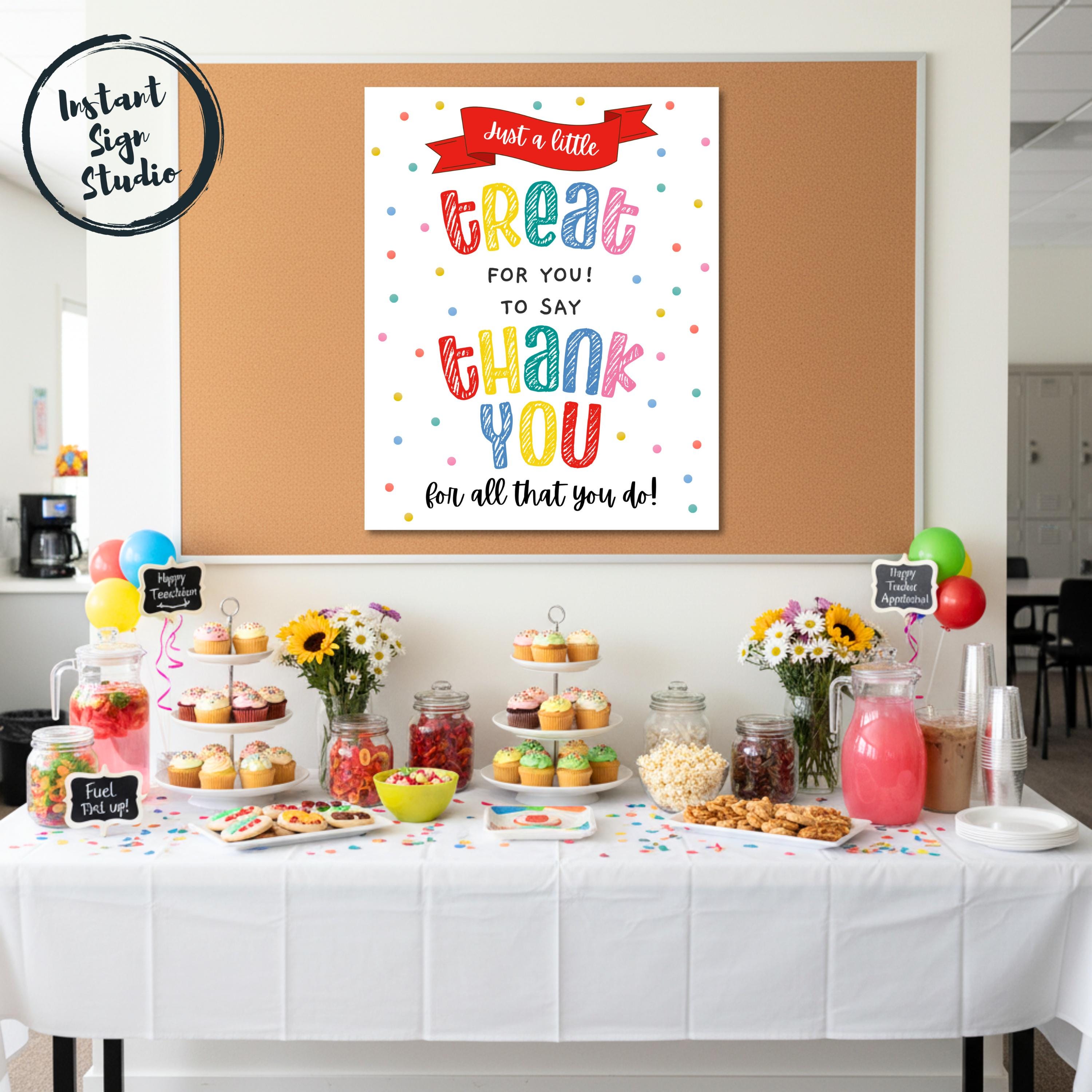 Employee Appreciation Sign, Teacher Appreciation Day Table Sign, Staff ...