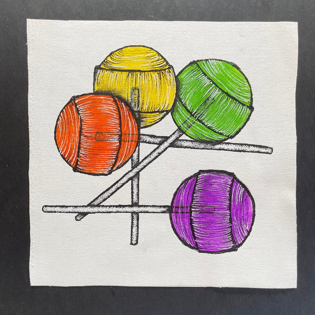 12x12 Inch Original Lollipop Drawing No. 2 by Charly Fasano - Etsy
