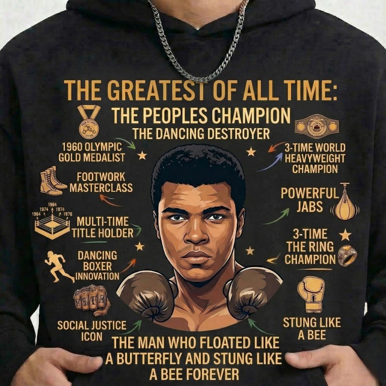 Muhammad Ali Png, Greatest of All Time Graphic, Boxing Legend Bootleg ...