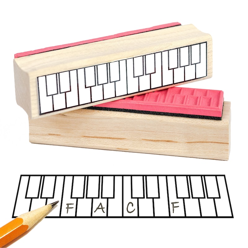 Rubber Stamp Piano - Etsy