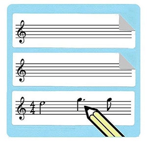 Treble Clef Staff Stickers (75 Pack) Great for Music Teachers! - Etsy