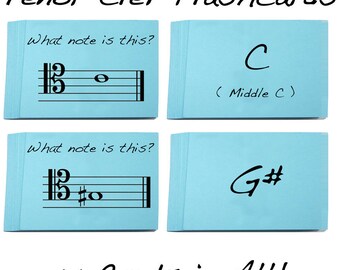 Alto Clef Note Name Flashcards Brand new item. Great for | Etsy