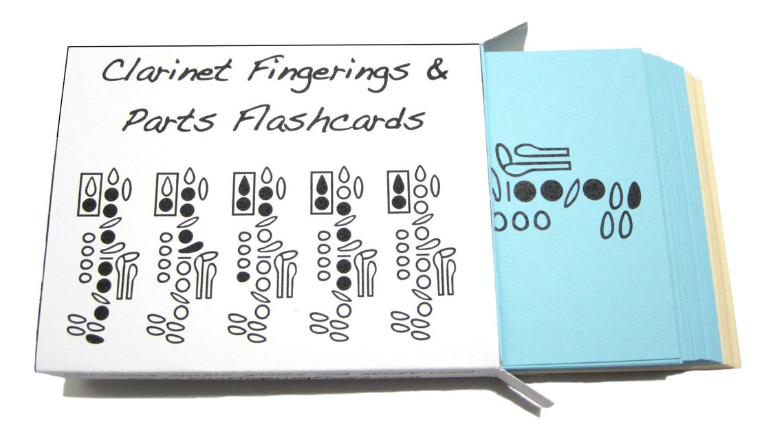 Clarinet Fingering and Parts Flashcards Brand New Item. | Etsy