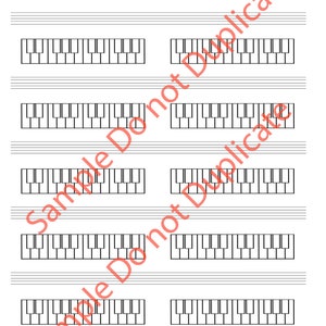 Two Octave Piano Teacher Keyboard Diagram Paper: Download and Printable ...