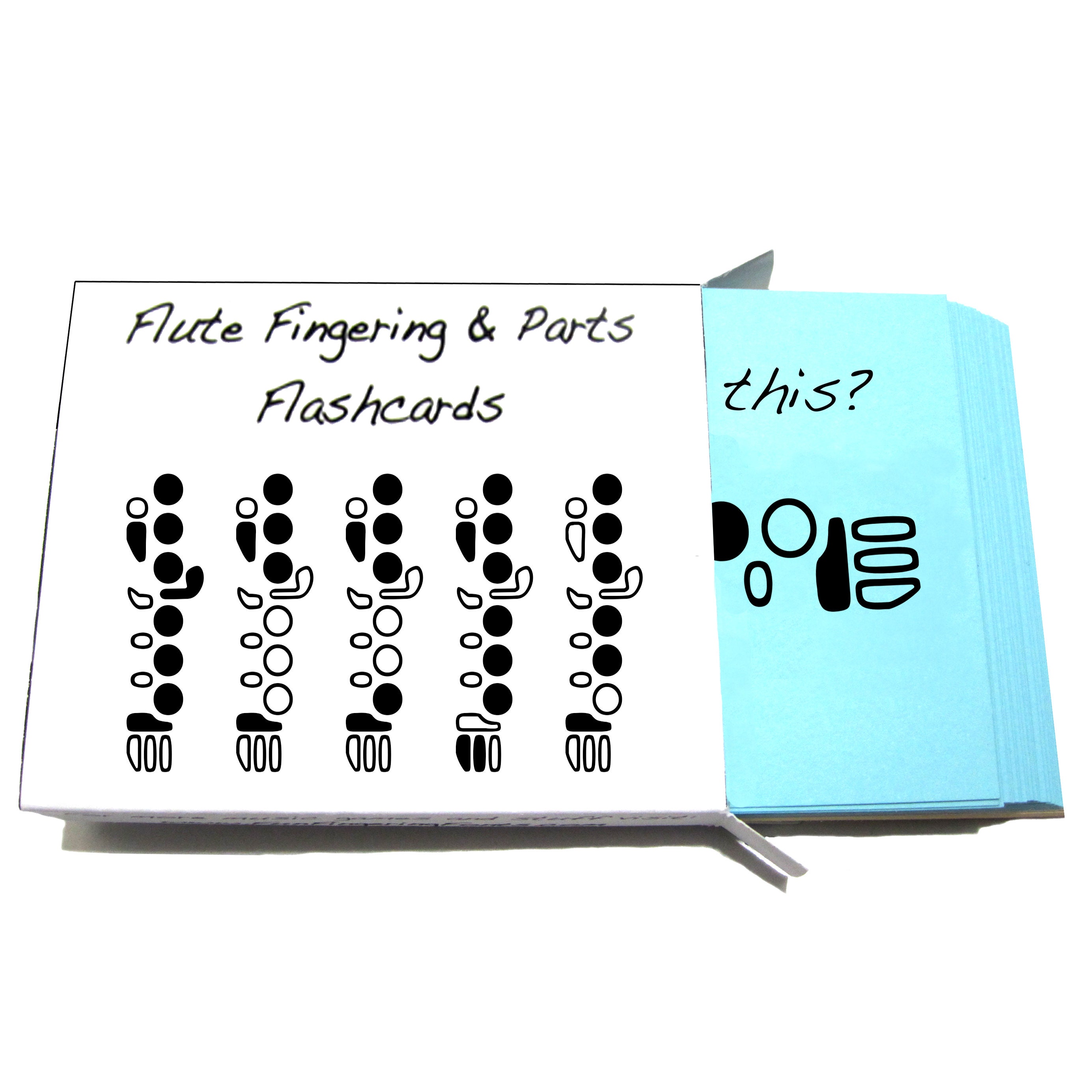 Flute Student Gift Pack flashcards Fingering Rubber Stamp & | Etsy