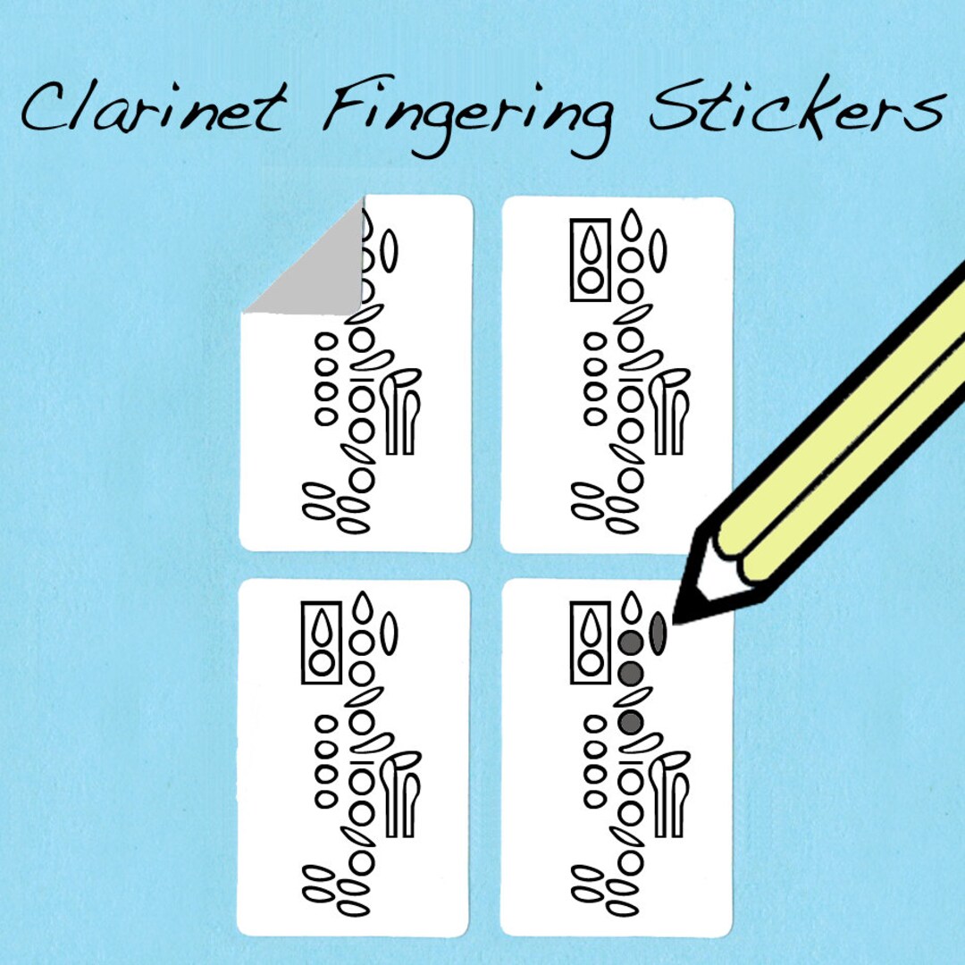 Clarinet Fingering Stickers (250 Pack) Free Shipping! - Etsy