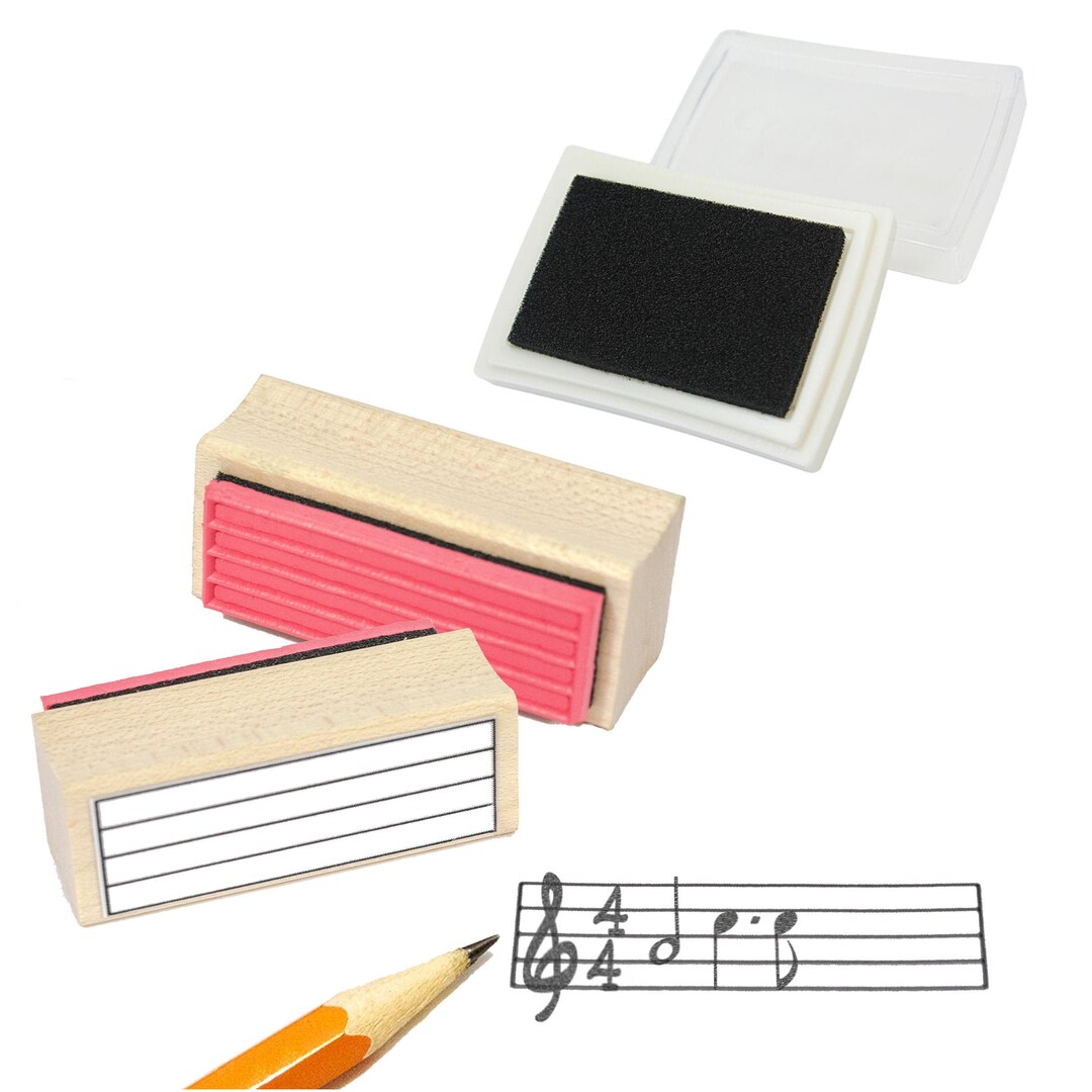 Blank Staff Rubber Stamp - A Great Teacher and Student Aid. ( Musician ...