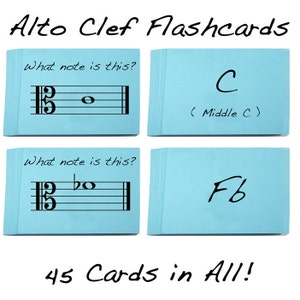 Alto Clef Note Name Flashcards - Brand New Item. Great for Viola ...