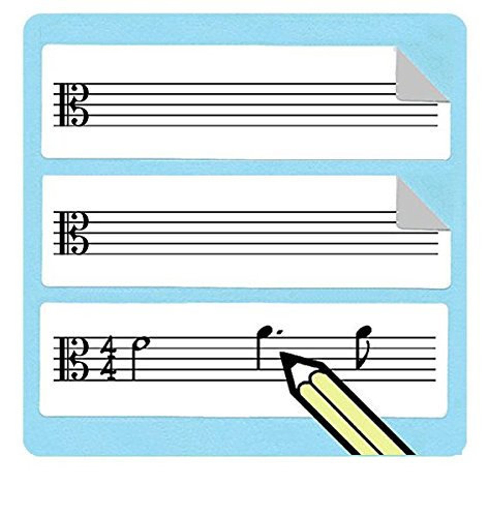 Alto Clef Staff Stickers 75 Pack Great for Music Teachers - Etsy