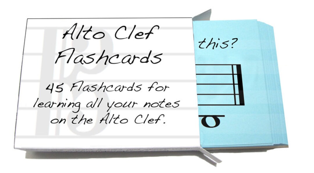 Alto Clef Note Name Flashcards - Brand New Item. Great for Viola ...
