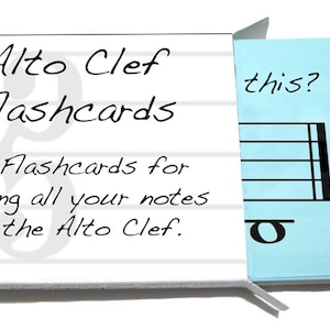 Alto Clef Note Name Flashcards - Brand New Item. Great for Viola ...