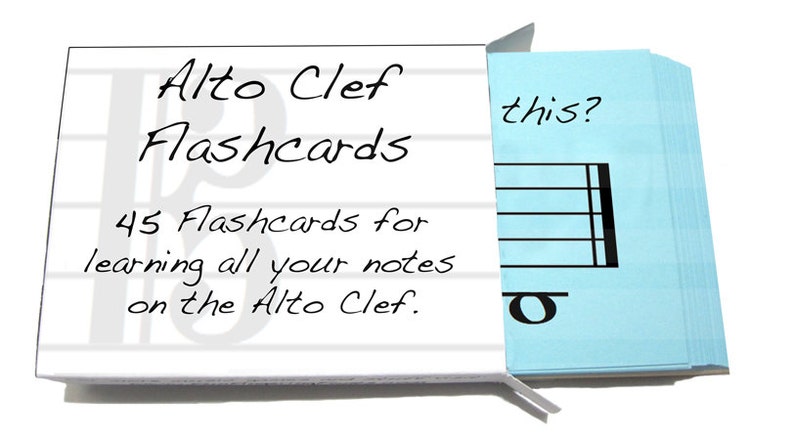Alto Clef Note Name Flashcards - Brand New Item. Great for Viola ...