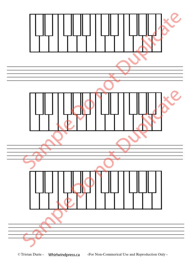 Jumbo Piano Teacher Keyboard Diagram Paper: Download and Printable PDF ...