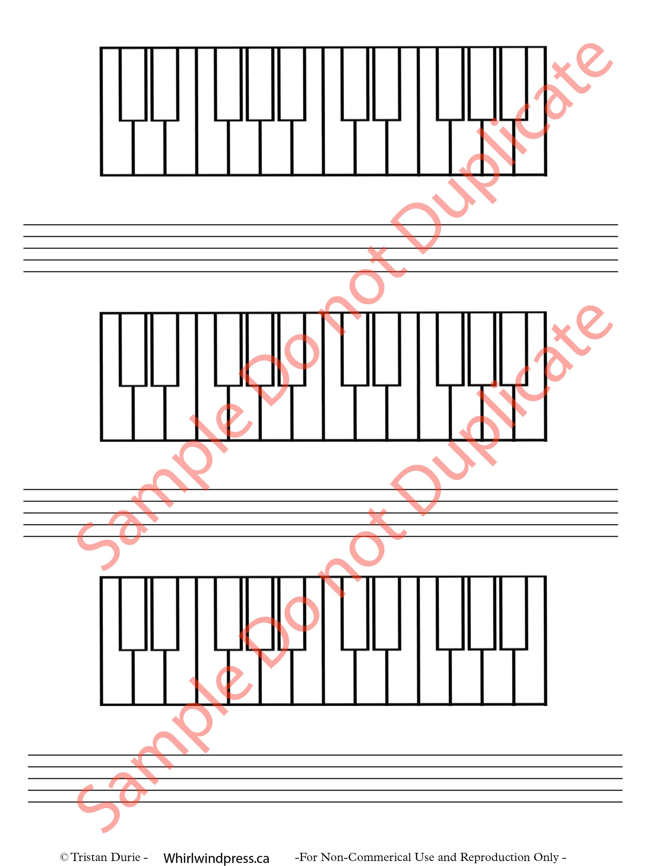 Jumbo Piano Teacher Keyboard Diagram Paper: Download and Printable PDF ...