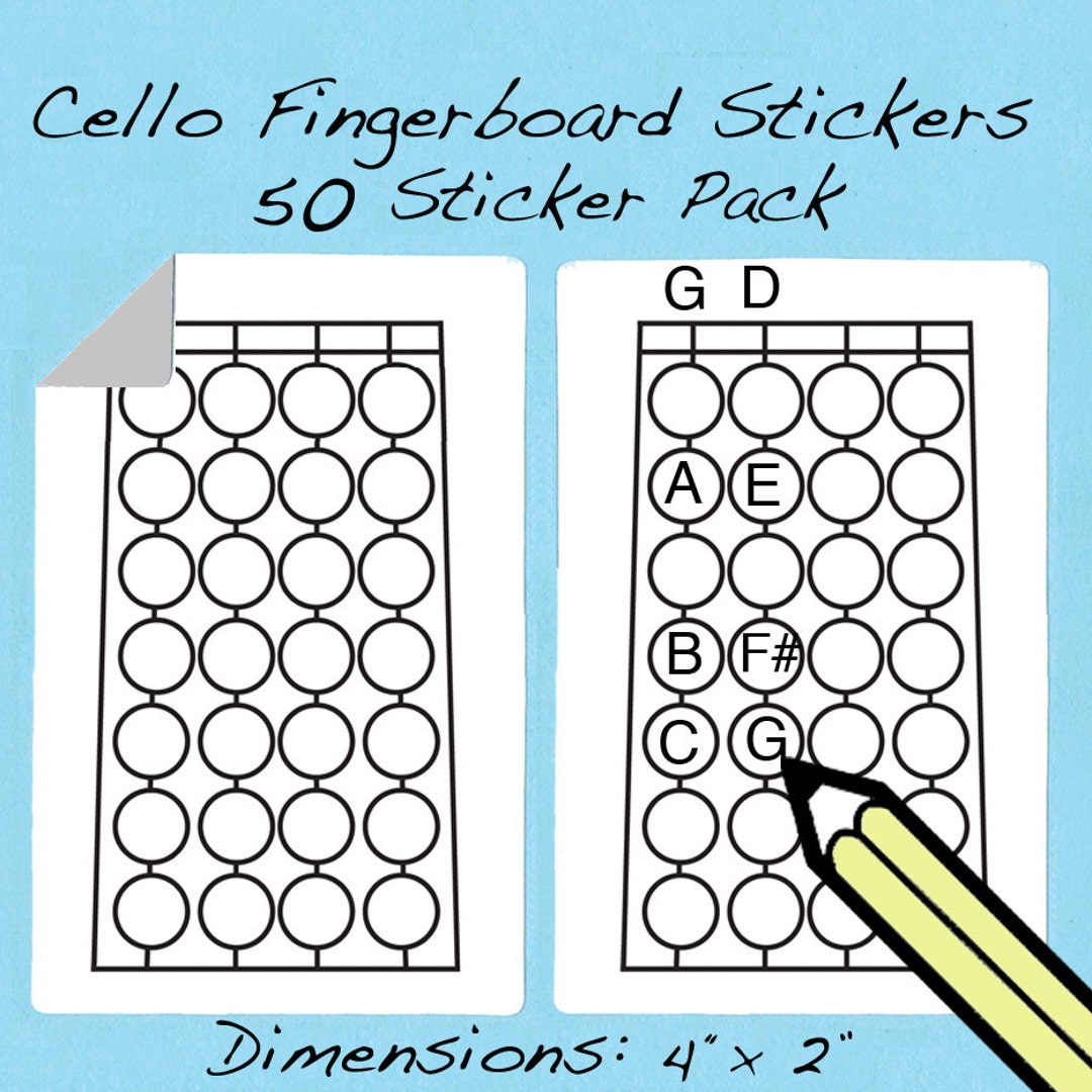 Cello Fingerboard / Fingering Stickers (free Shipping!) - Etsy