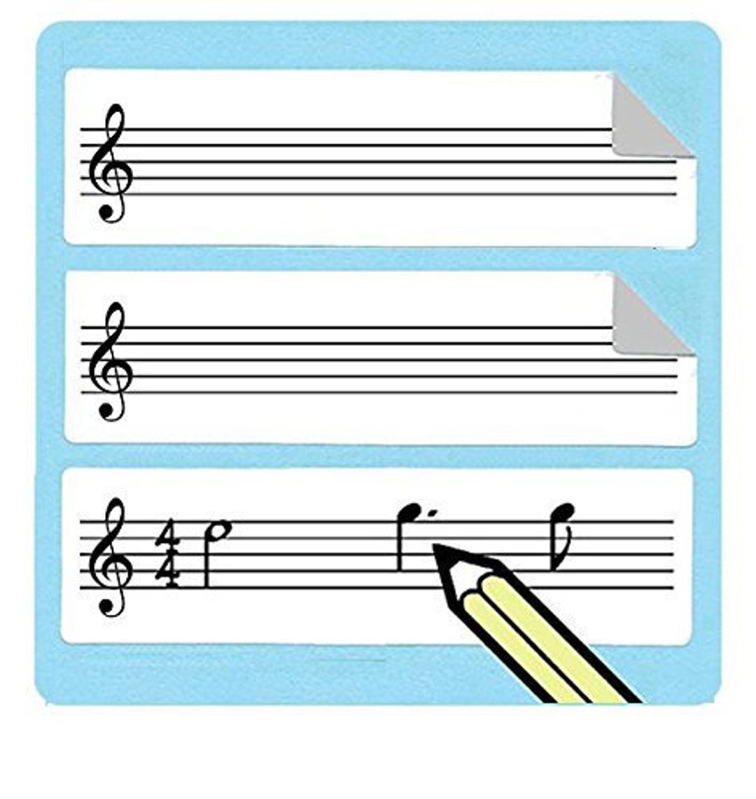 Treble Clef Staff Stickers (75 Pack) Great for Music Teachers! - Etsy