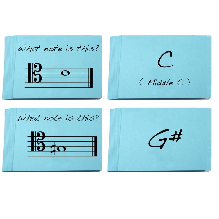 Tenor Clef Note Name Flashcards Brand New Item. Great for - Etsy
