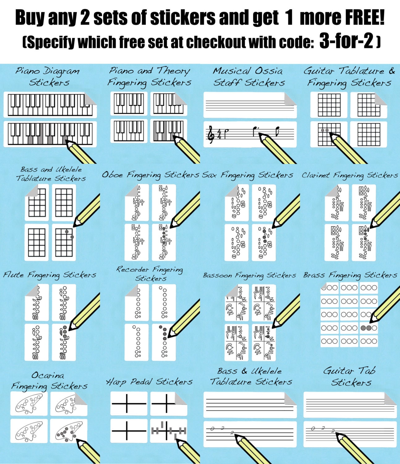 Violin Fingerboard / Fingering Stickers -free Shipping! (cello, Viola ...