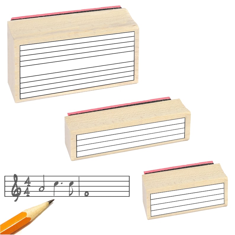 Music Staff Rubber Stamp Gift Pack. 3 Useful Rubber Stamps - Etsy