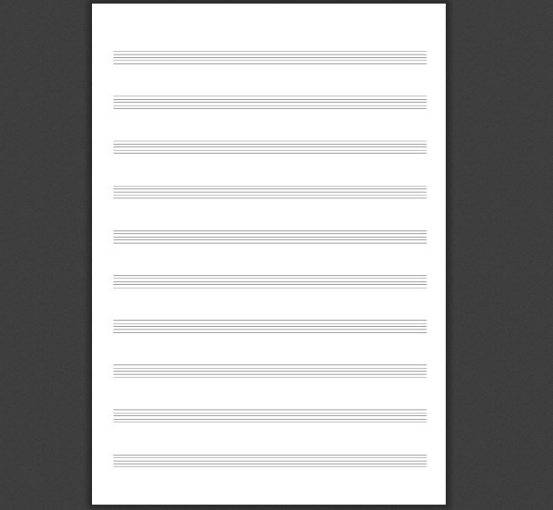 A4 Music Staff Paper Portrait: Download and Printable PDF Great for ...
