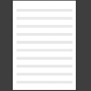 A4 Music Staff Paper Portrait: Download and Printable PDF Great for ...