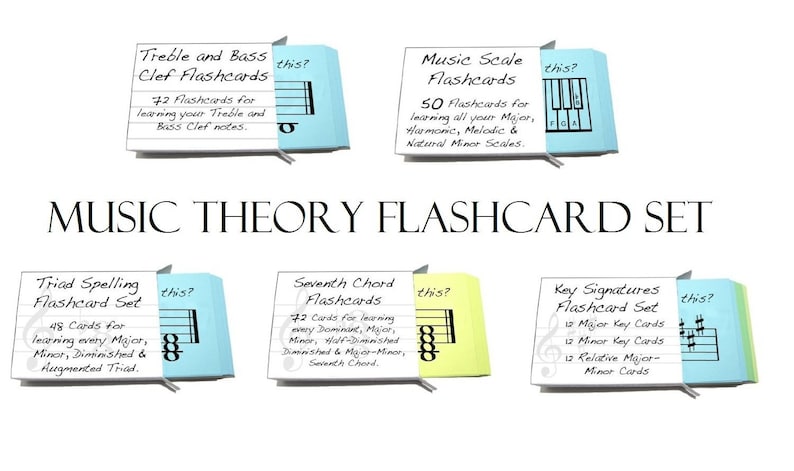 Music Theory Flashcard Mega-pack 5 Packs of Useful Flashcard | Etsy Canada