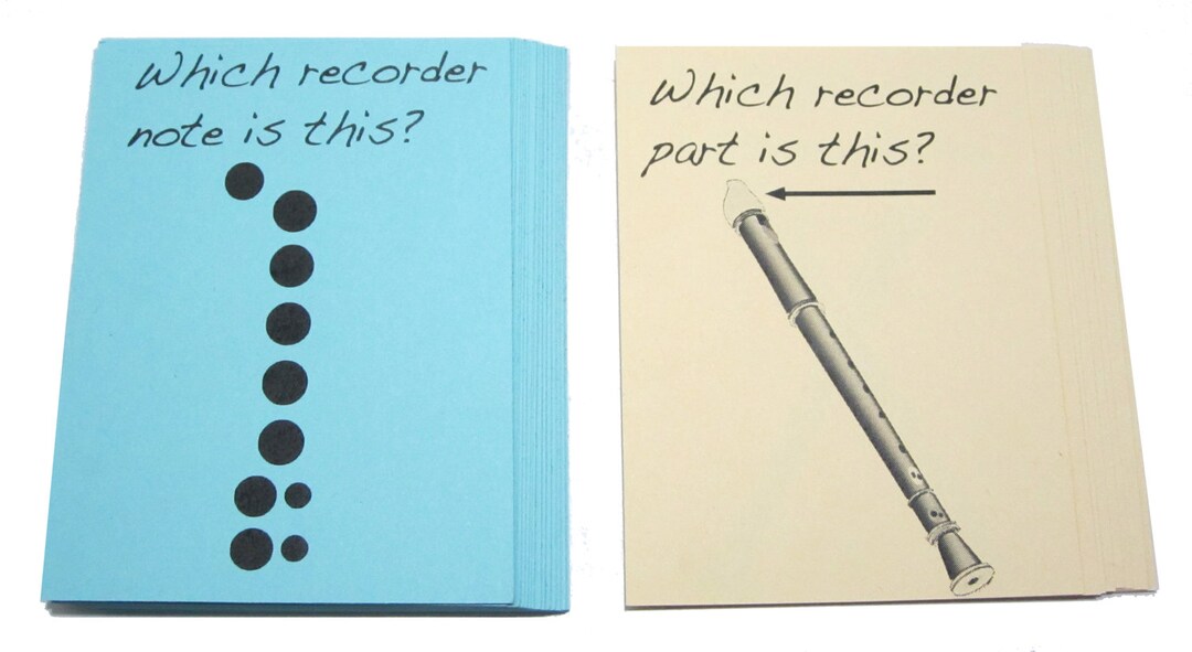 Recorder Fingering and Parts Flashcards Brand New Item. - Etsy