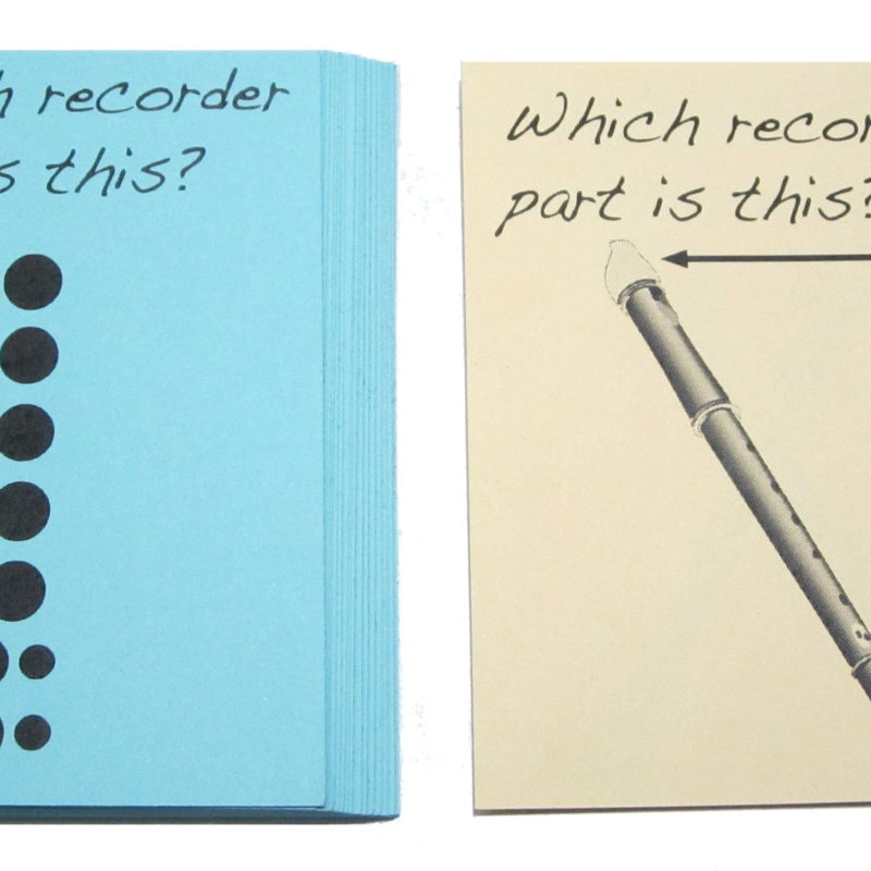 Recorder Flash Cards - Etsy