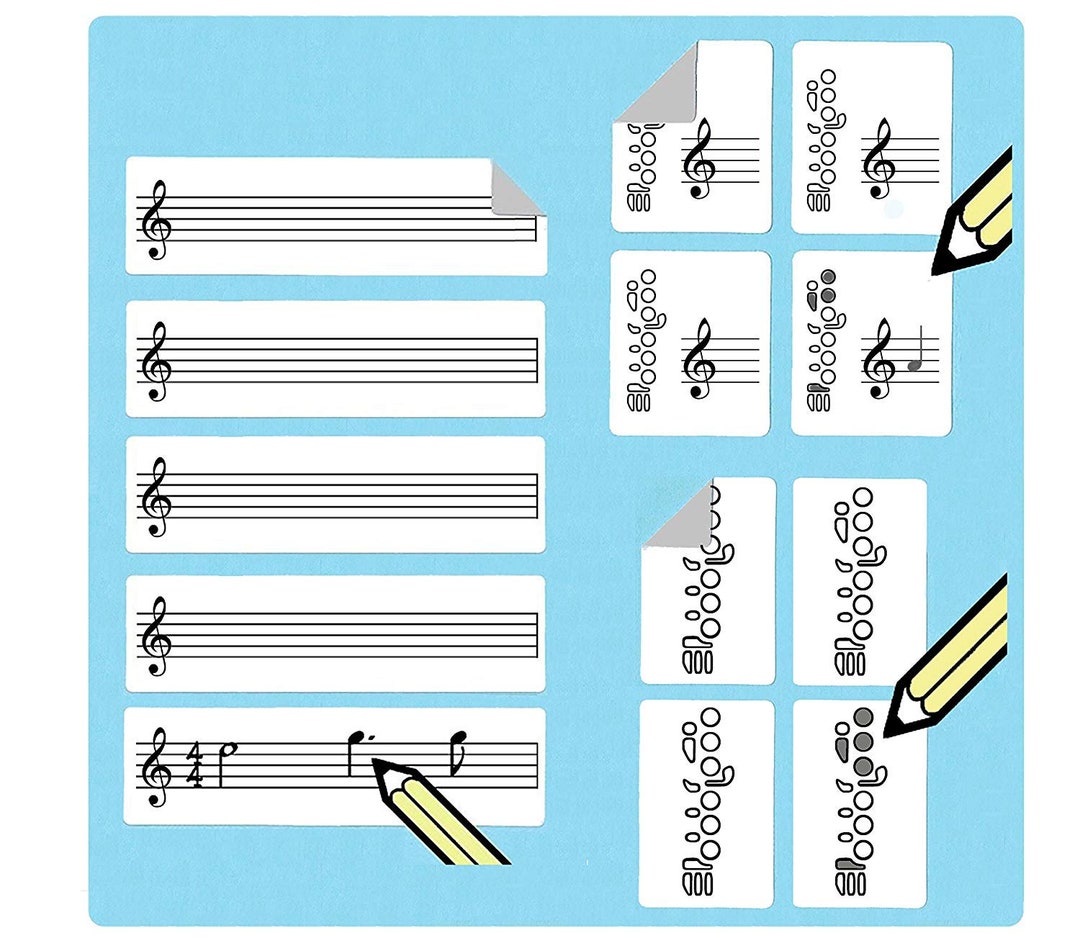 Flute Fingering Stickers Multipack (420 Handy Stickers) Great for ...