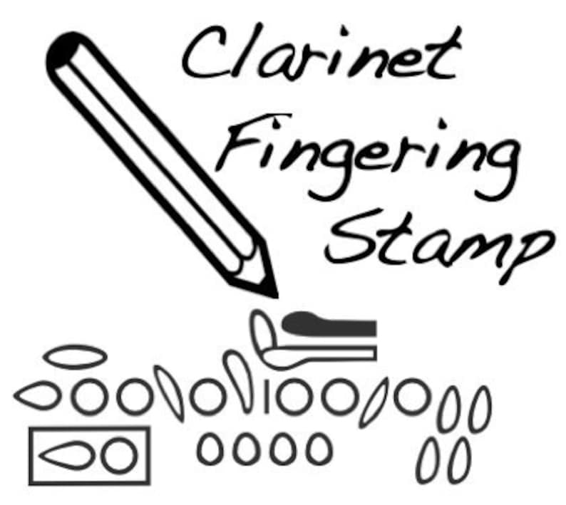 Clarinet Fingering Rubber Stamp A Great Teacher and Student - Etsy
