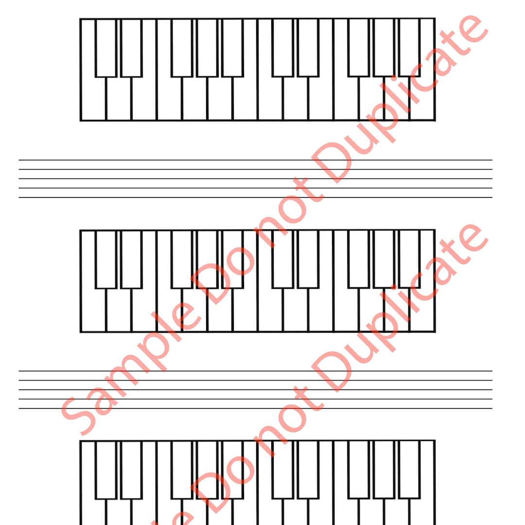 Jumbo Piano Teacher Keyboard Diagram Paper: Download and Printable PDF ...