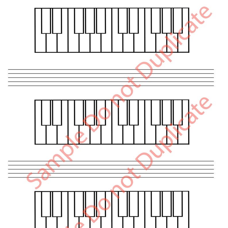 Jumbo Piano Teacher Keyboard Diagram Paper: Download and Printable PDF ...