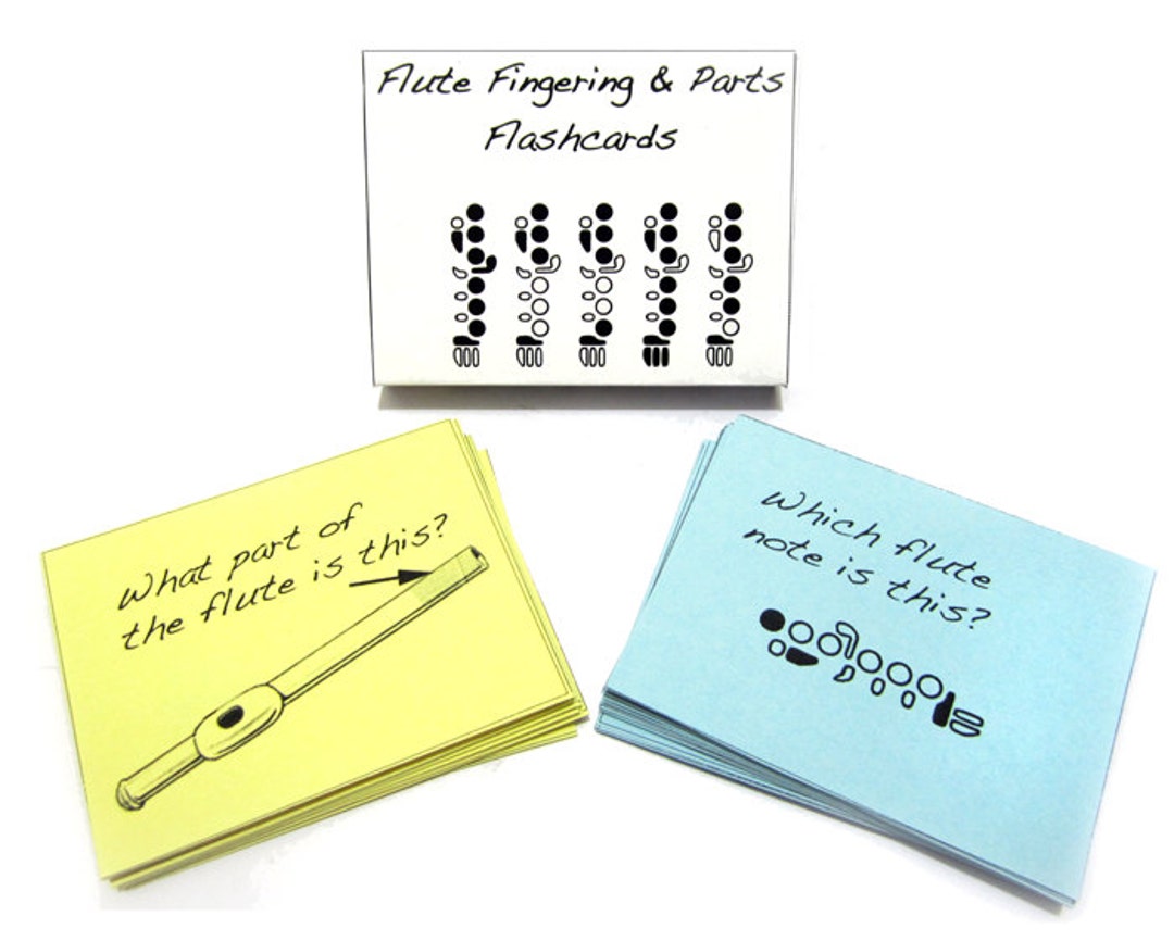 Flute Fingering and Parts Flashcards - Brand New Item. - Etsy