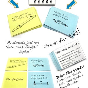 Flute Fingering and Parts Flashcards - Brand New Item. - Etsy
